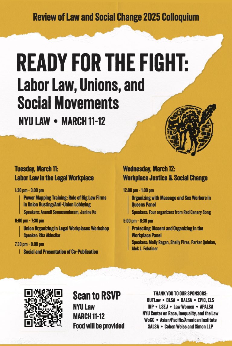 2025 Colloquium: Ready for the Fight: Labor Law, Unions, and Social ...